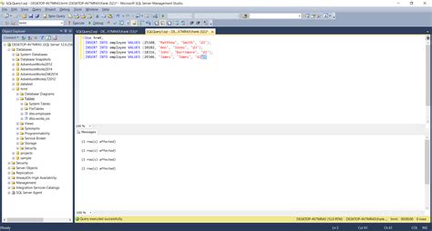 Insert Data Into Table