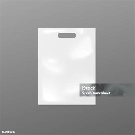 빈 3d 흰색 비닐 봉지 벡터 격리 된 사실적 일러스트레이션 3차원 형태에 대한 스톡 벡터 아트 및 기타 이미지 3차원 형태 가방 공란 Istock