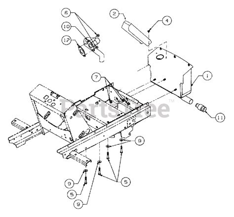 Cub Cadet 2166 13a 254g100 Cub Cadet Garden Tractor Engine Mounting And Muffler Parts Lookup