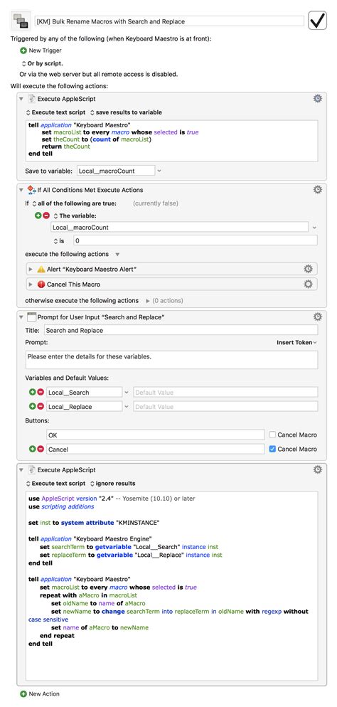 macro bulk rename macros w search and replace macro library keyboard maestro discourse