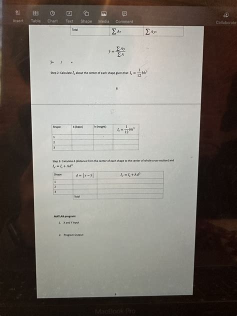 Solved Problem Calculate The Moment Of Inertia For The Chegg
