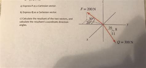 Solved A Express F As A Cartesian Vector F N B Chegg