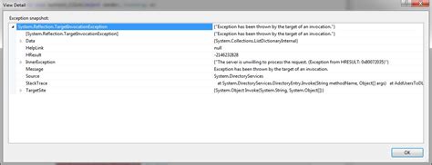 C The Server Is Unwilling To Process The Request When Adding User