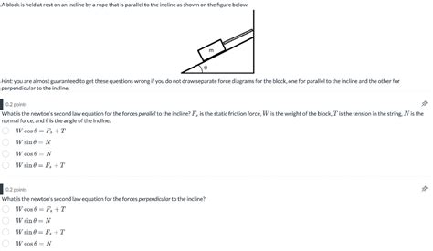 Solved What Is The Newton S Second Law Equation For The Chegg Com