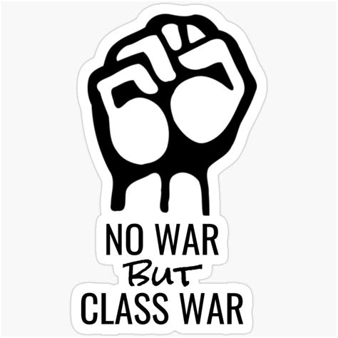 Leftist Art Karl Marx No War But Class War Raised Protest Fist