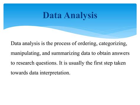 Unit 8 Data Analysis And Interpretation Pptx