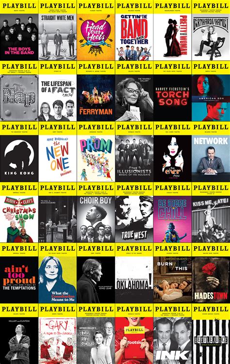 A Look Back At Every Playbill Cover Of The 2018 19 Playbill On Tumblr