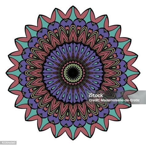 꽃 디자인 만다라를 추상화 합니다 장식 둥근 요소입니다 동양 패턴 벡터 일러스트 레이 션입니다 0명에 대한 스톡 벡터 아트 및 기타 이미지 Istock