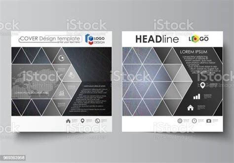 광장에 대 한 비즈니스 템플릿 디자인 브로셔 잡지 전단지 책자 커버 전단지 레이아웃 벡터 추상적인 라인으로 다채로운 어두운