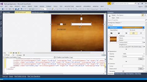 C Sharp Window Presentation Foundation Create Login Form Youtube