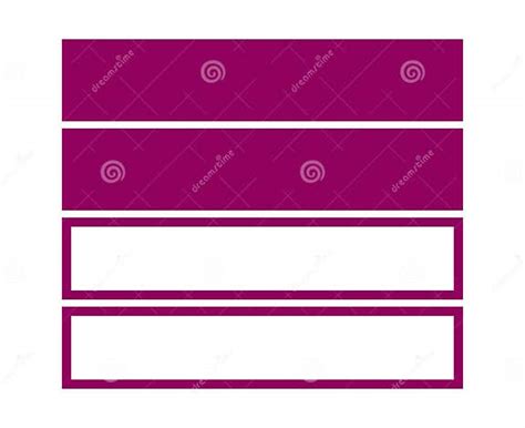 Rectangle Shape And Outline Pink Collection Symbol Element Vector Stock Vector Illustration Of