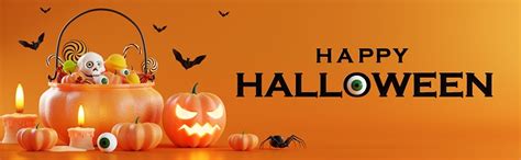 호박 십자가 두개골 촛불 사탕 기브 박스 배경에 무덤이 있는 할로윈 배너를 위한 3d 렌더링 일러스트레이션 디자인 10월에 대한 스톡 사진 및 기타 이미지 Istock