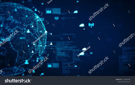 Digital Technology Network Data Communication Concept Stock Illustration 1274820835 Shutterstock