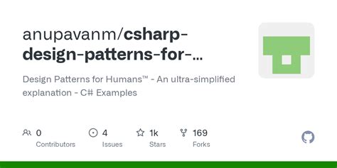 Github Anupavanmcsharp Design Patterns For Humans Design Patterns For Humans™ An Ultra