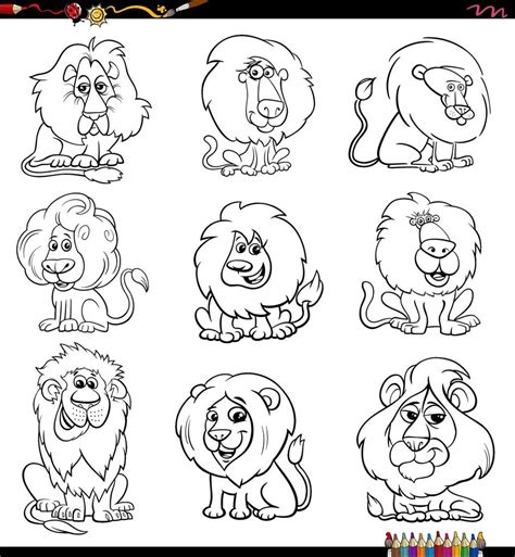 Dibujos Para Colorear De Leones Africanos 🖍️ Lindo León Sentado