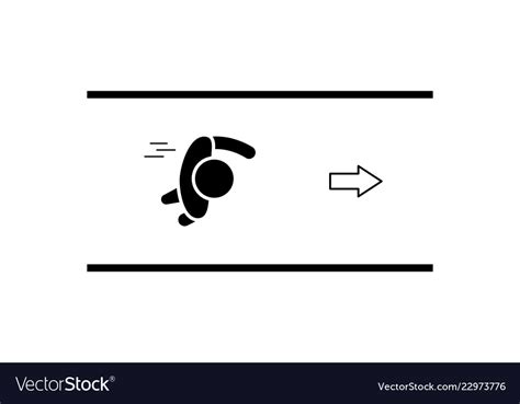 Top View Silhouette Of Human Walking Direction Vector Image