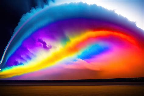 Premium Ai Image Rare Phenomenon Cloudscape Circumhorizontal Arc Fire