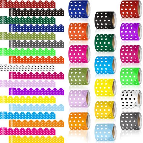 Buy 18 Packs Scalloped Bulletin Board Borders In 18 Colors 300 Feet