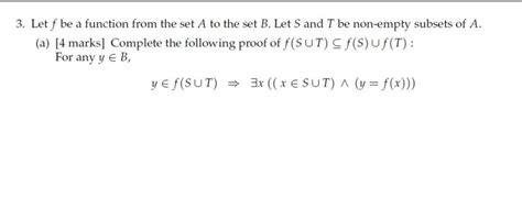 solved 3 let f be a function from the set a to the set b