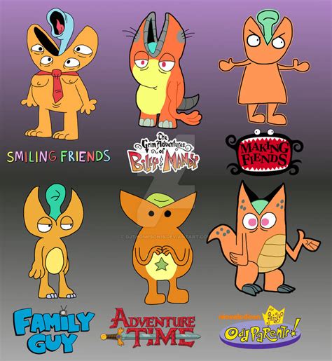 Yooreek In Six Different Cartoon Art Styles By Djthompson15 On Deviantart