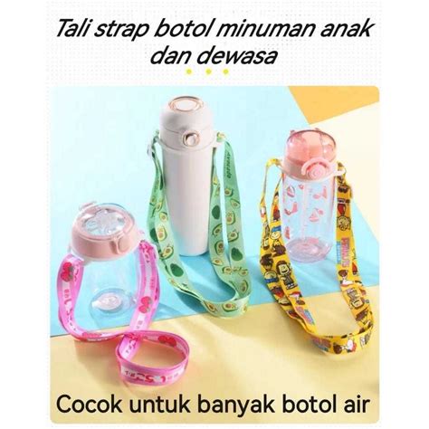 Jual Tali Strap Gantungan Botol Minum Gambar Lucu Mdoel Panjang Botol Strap Tali Lanyard Botol