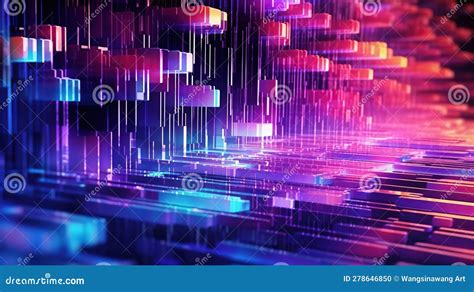 Flow Data Network Binary System Ai Generated Image Stock Illustration Illustration Of
