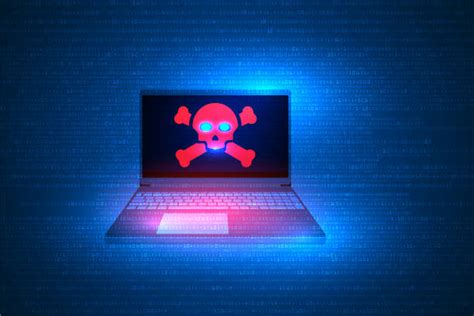 210 hacker hacking through laptop in binary code background