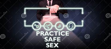 Conceptual Display Practice Safe Sex Internet Concept Intercourse In Which Measures Are Taken