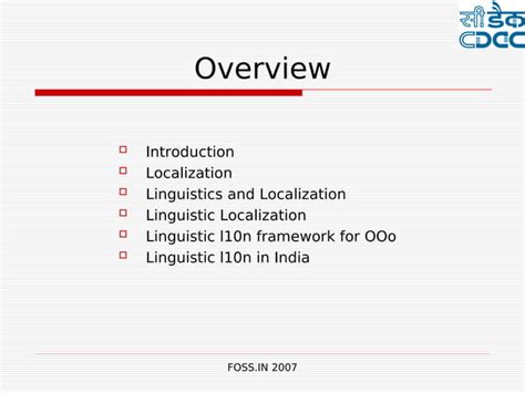 Linguistic Localization Framework For Ooo Ppt