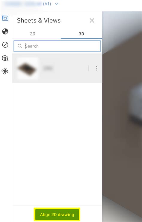 how to align 2d view sheet to 3d model in file viewer in acc