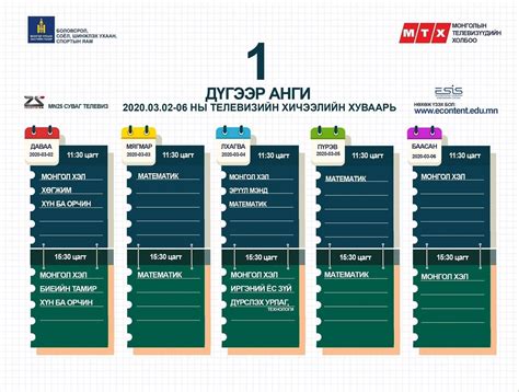 ТАНИЛЦ Энэ долоо хоногийн теле хичээлийн хуваарь