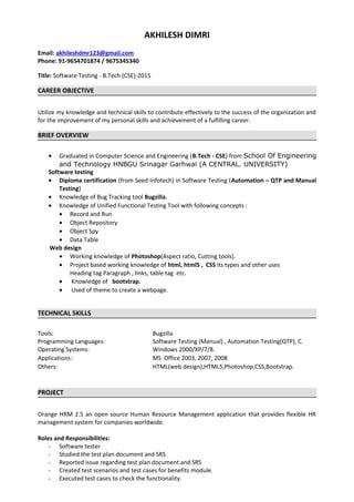 Testing Fresher PDF