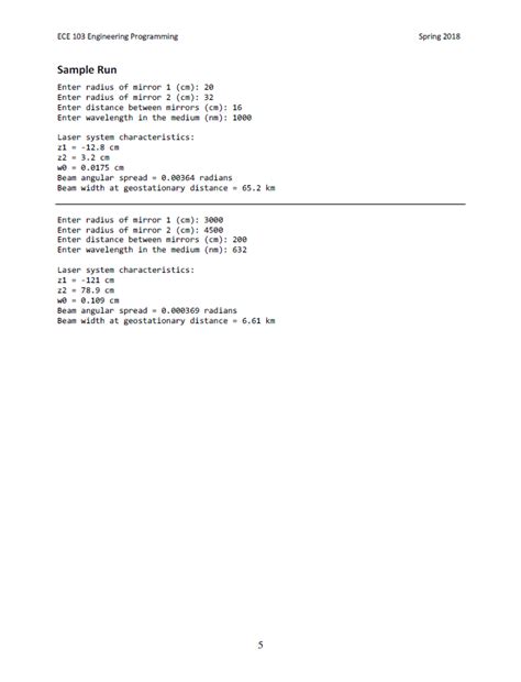 Solved Ece 103 Engineering Programming Spring 2018 These Are