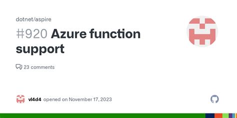 Azure Function Support · Issue 920 · Dotnetaspire · Github