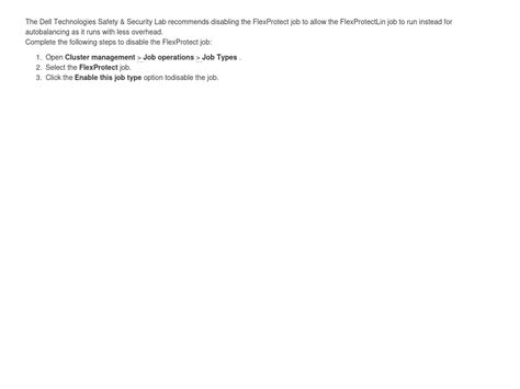 Flexprotect Job Configuration Best Practices—dell Storage Solution With Genetec Security