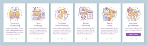 Premium Vector Corporate Governance Onboarding Mobile App Page Screen Vector Template Csr