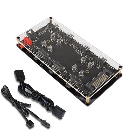 Hatmini Rgb And Pwm Hub 8 Way 12v 4 Pin Argb Hub And 8 Way 3 Pin 4 Pin Fan Pwm Hub Arvuti