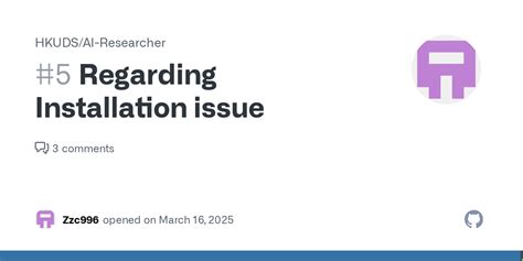 Regarding Installation Issue · Issue 5 · Hkudsai Researcher · Github