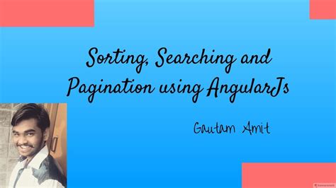 Sorting Searching And Paging In Angularjs Part Amit Free YouTube