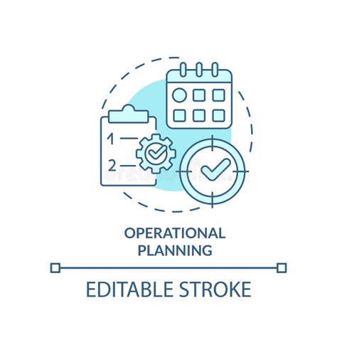 Operational Planning Turquoise Concept Icon Stock Vector Illustration Of Outline Tactic