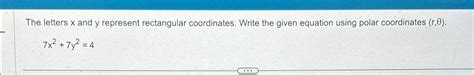Solved The Letters X ﻿and Y ﻿represent Rectangular