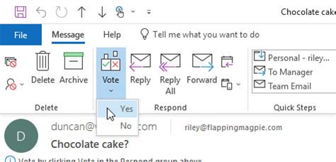 How To Take A Vote In Microsoft Outlook Dummies
