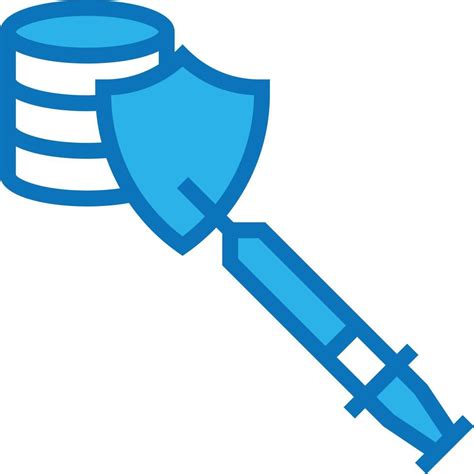 Injection Sql Protection Software Development Blue Icon 14243416