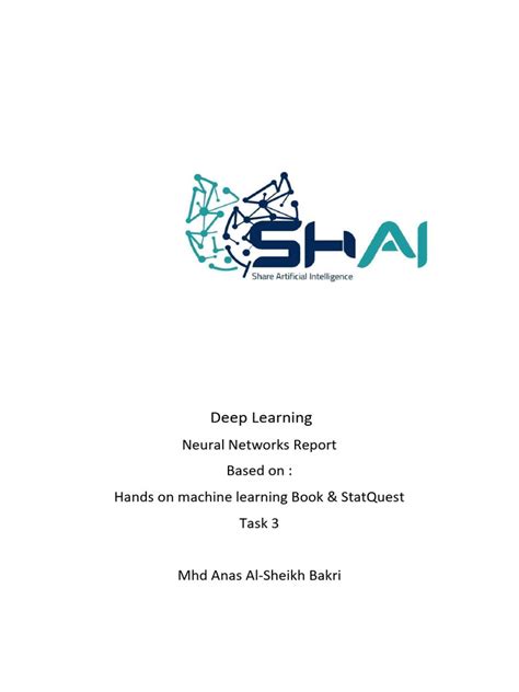 Shai Task 3 Nn Pdf Artificial Neural Network Statistical