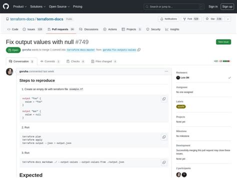 Erik Osterman Cloud Posse On Linkedin Help Fix For Null Output Values In Terraform Docs We