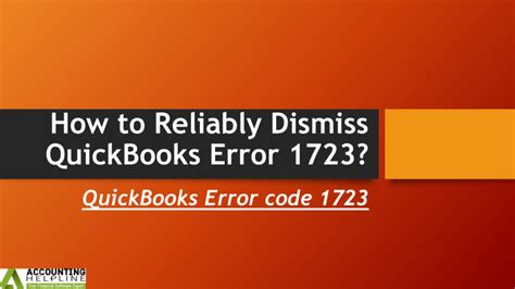 Fix Quickbooks Error 1723 Solutions And Troubleshooting