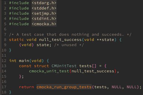 Cmocka Unit Testing Framework For C