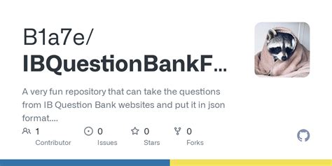 Github B1a7eibquestionbankfun A Very Fun Repository That Can Take The Questions From Ib