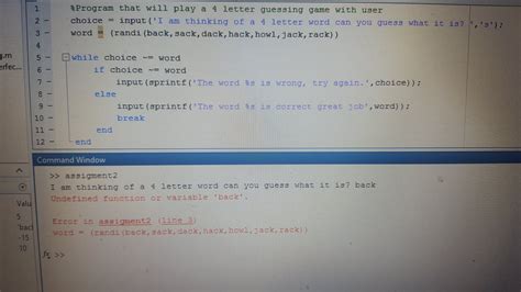 Programming A Game Help Plz Rmatlab