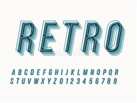 Fuente Retra Y Alfabeto Ilustraci N Com N Del Vector Ilustraci N Del Vector Ilustraci N De